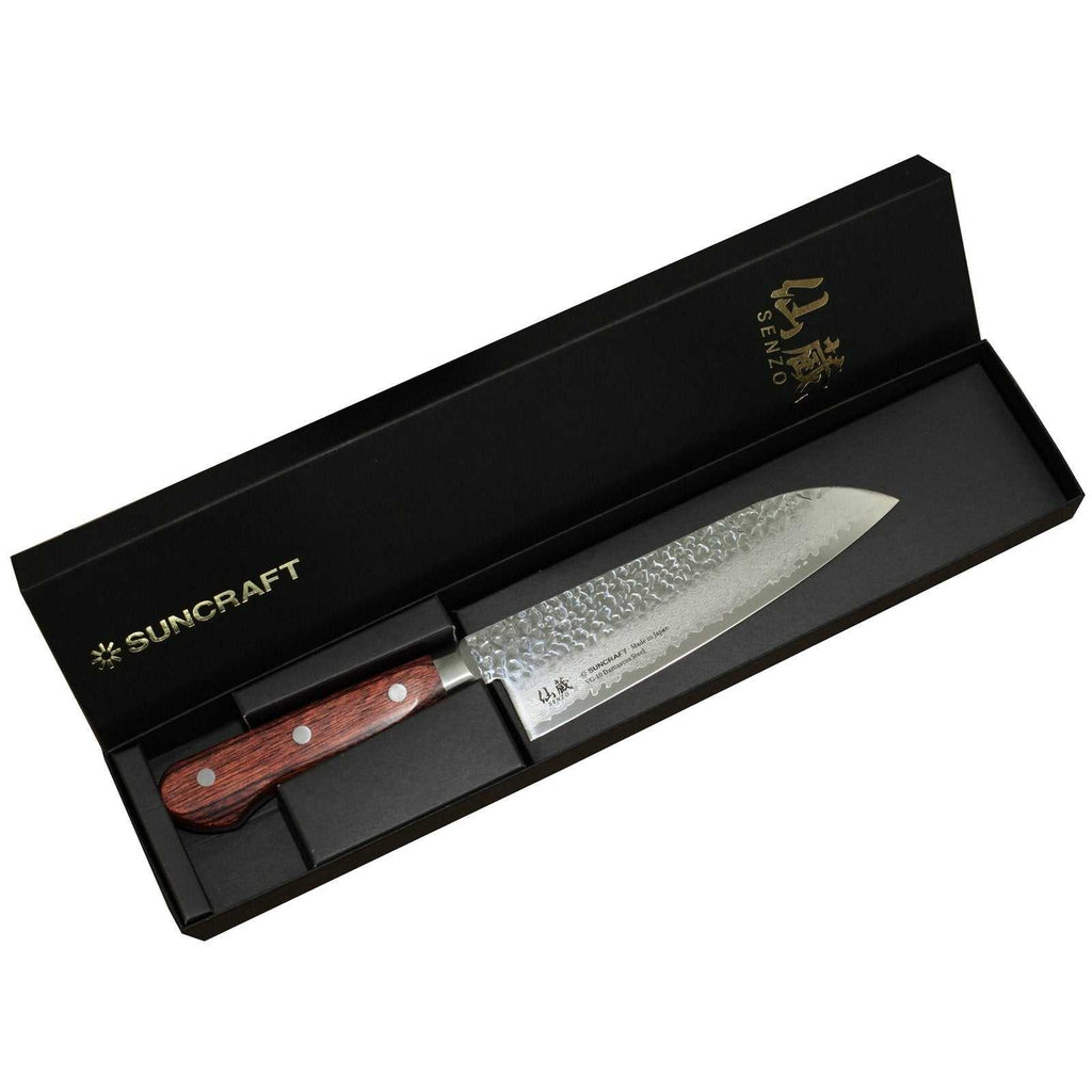 Suncraft Senzo Damascus Universal Santoku Knife, 16,5 cm – Veitsikauppa